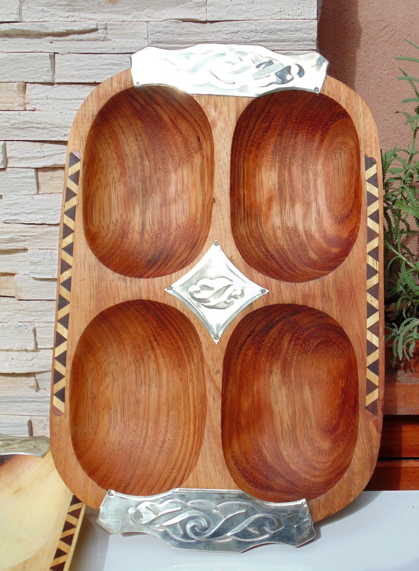 Copetinero Pacará taraceado con alpaca 4 divisiones - Aitue Argentina