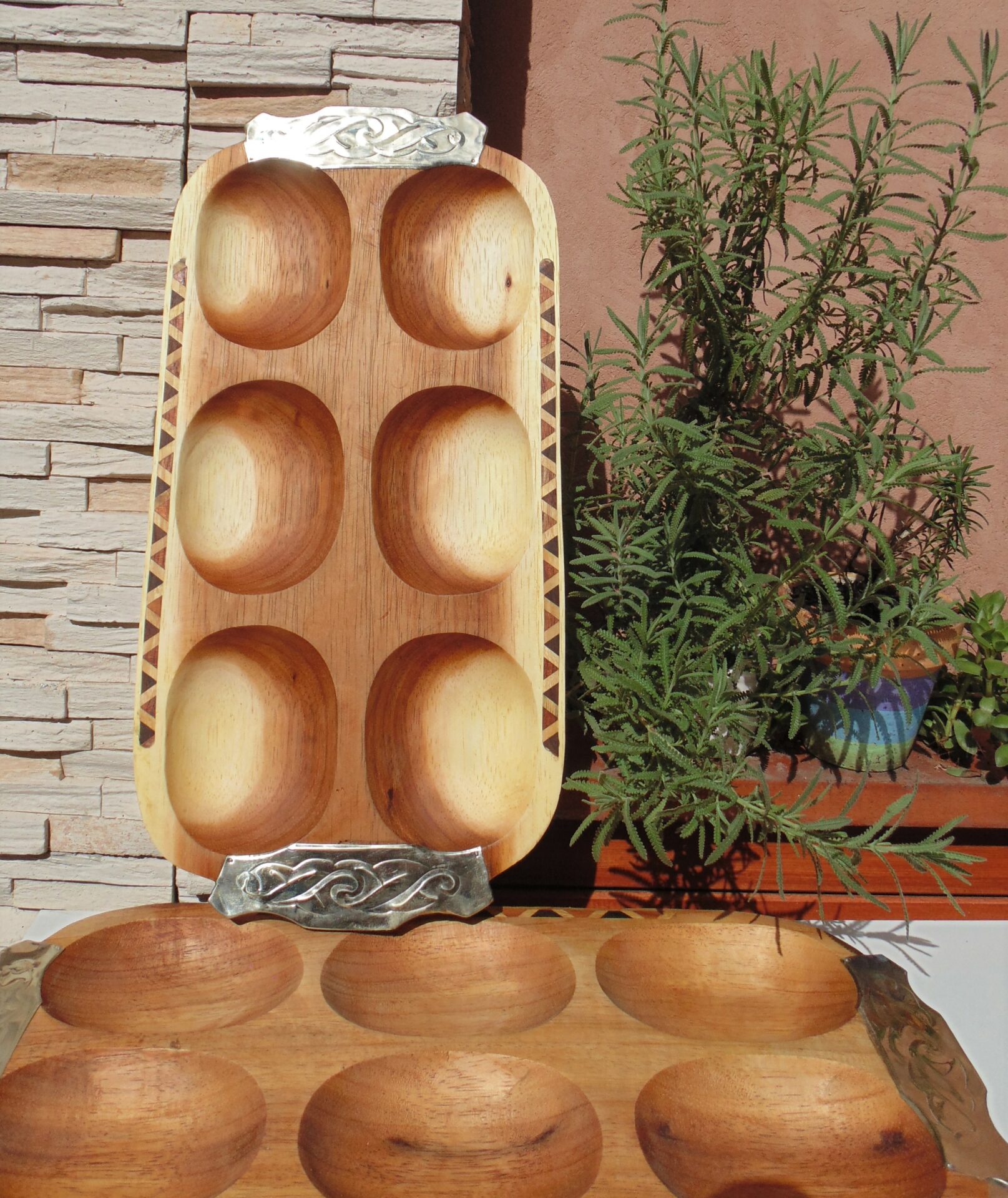 Copetinero Pacará taraceado con alpaca 6 divisiones - Aitue Argentina